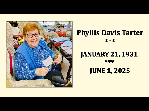 Morningside United Methodist Church's 28 June 2025 2 pm Memorial Service for Phyllis Tarter