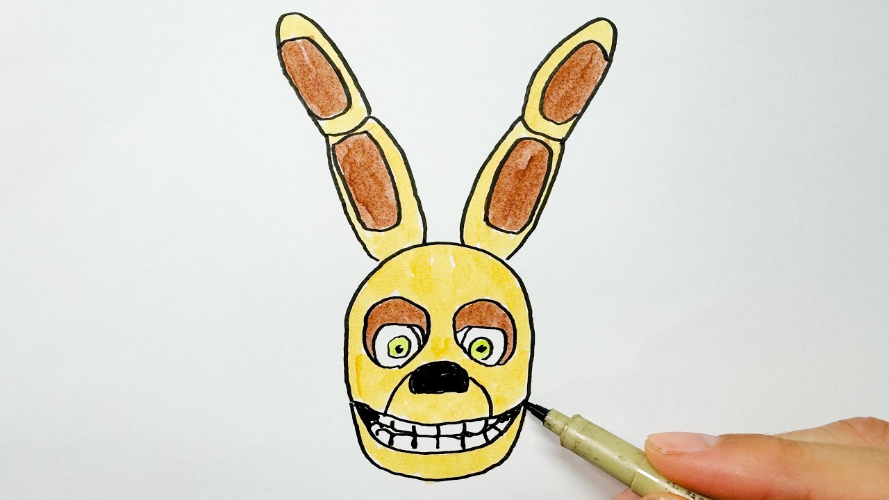 How to Draw Spring Bonnie (FNAF)
