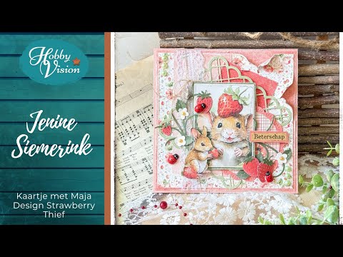 FBLive - 20-06-2025 - Jenine Siemerink - Kaartje met Maja Design Strawberry Thief