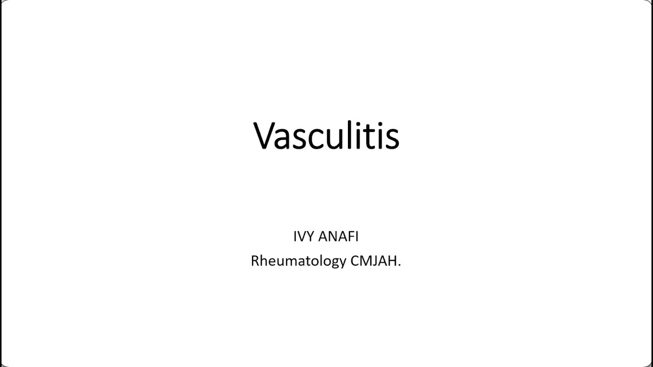 An Approach to Vasculitis