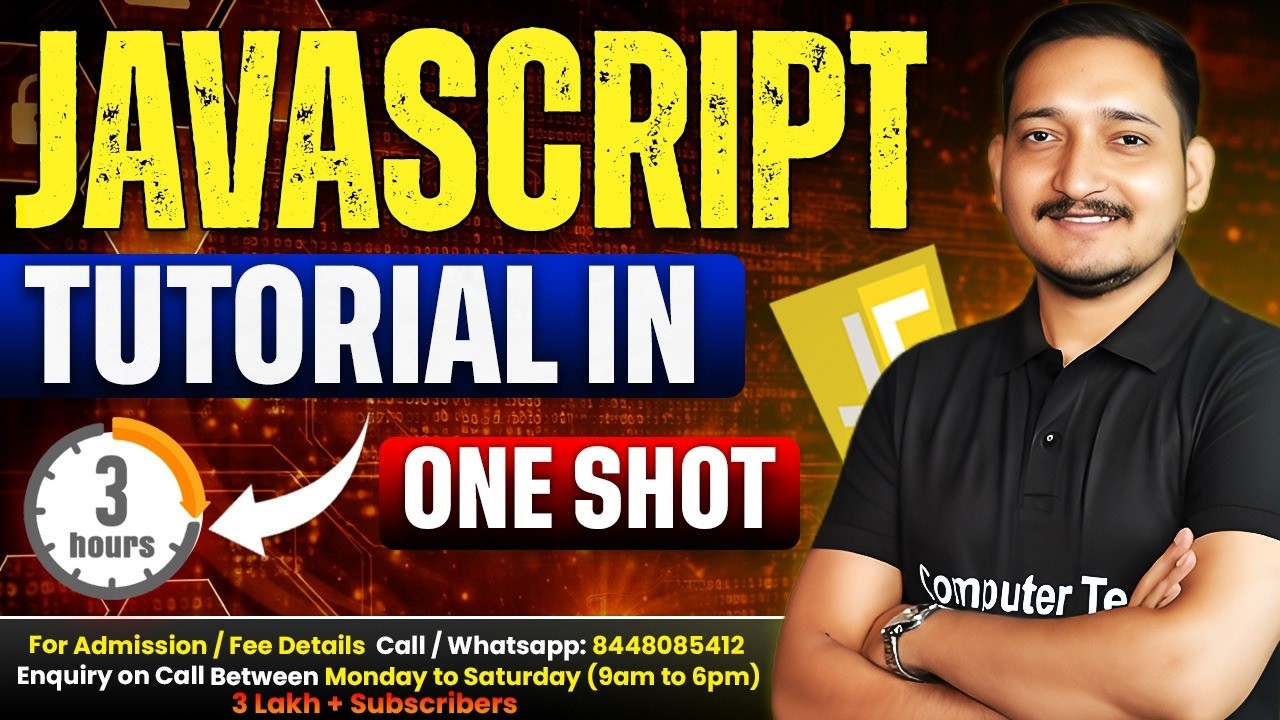 Complete JavaScript in One Shot | JavaScript Tutorial in Just 3 Hours | Computer Tech Academy