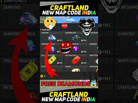 FREE DIAMONDS ???? MAP CODE ???? IN FREE FIRE | CRAFTLAND CODE ????#trending#freefire#freediamond