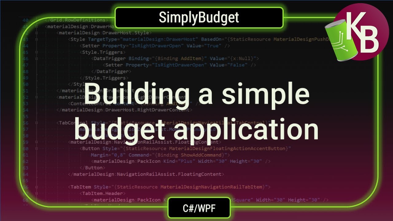 C#/WPF - SimplyBudget