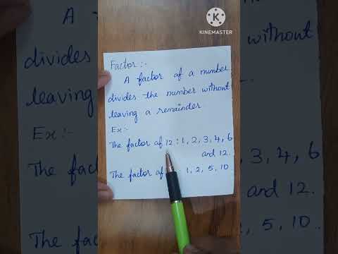 Define Factor With Examples - Maths / Factors And Multiples / πππ