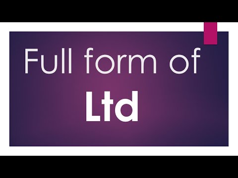 Full form of Ltd-Abbreviations