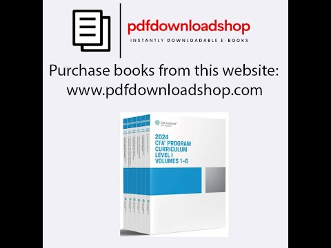 2024 CFA Program Curriculum Level 1 Box Set PDF Available