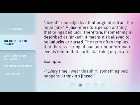 Understanding the Phrase "Jinxed"