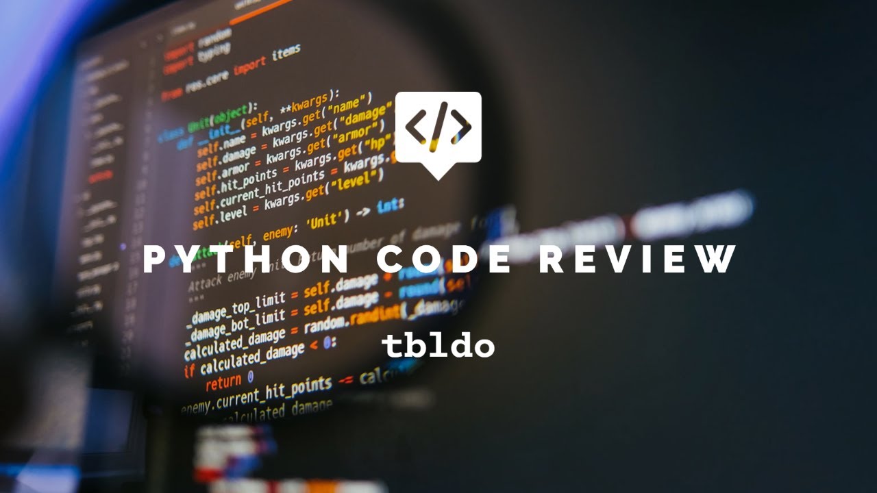 Python Code Review | tbldo