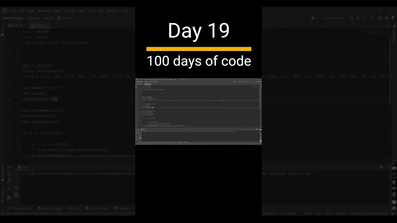 day 19 of 100 days of code. #hirst #100daysofcoding #coding #100dayschallenge #python #coading #avne