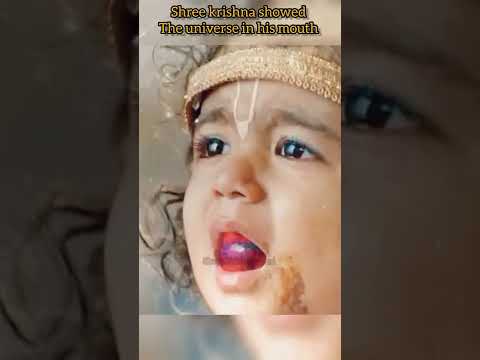 Whole universe inside Krishna's mouth ???? yashoda maiya shocked???? #radhakrishna #shorts #krishnavani