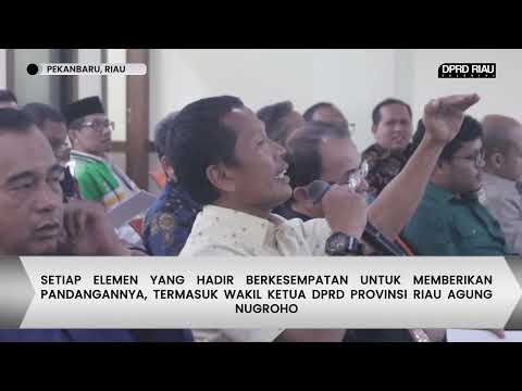 Wakil Ketua DPRD Riau Agung Nugroho, menghadiri uji publik rancangan penataan Pemilu 2024