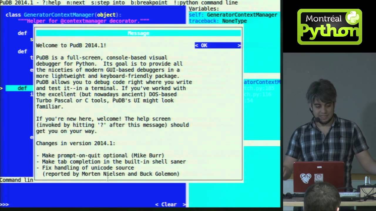 PuDB, the IDE debugger without an IDE! #MP54