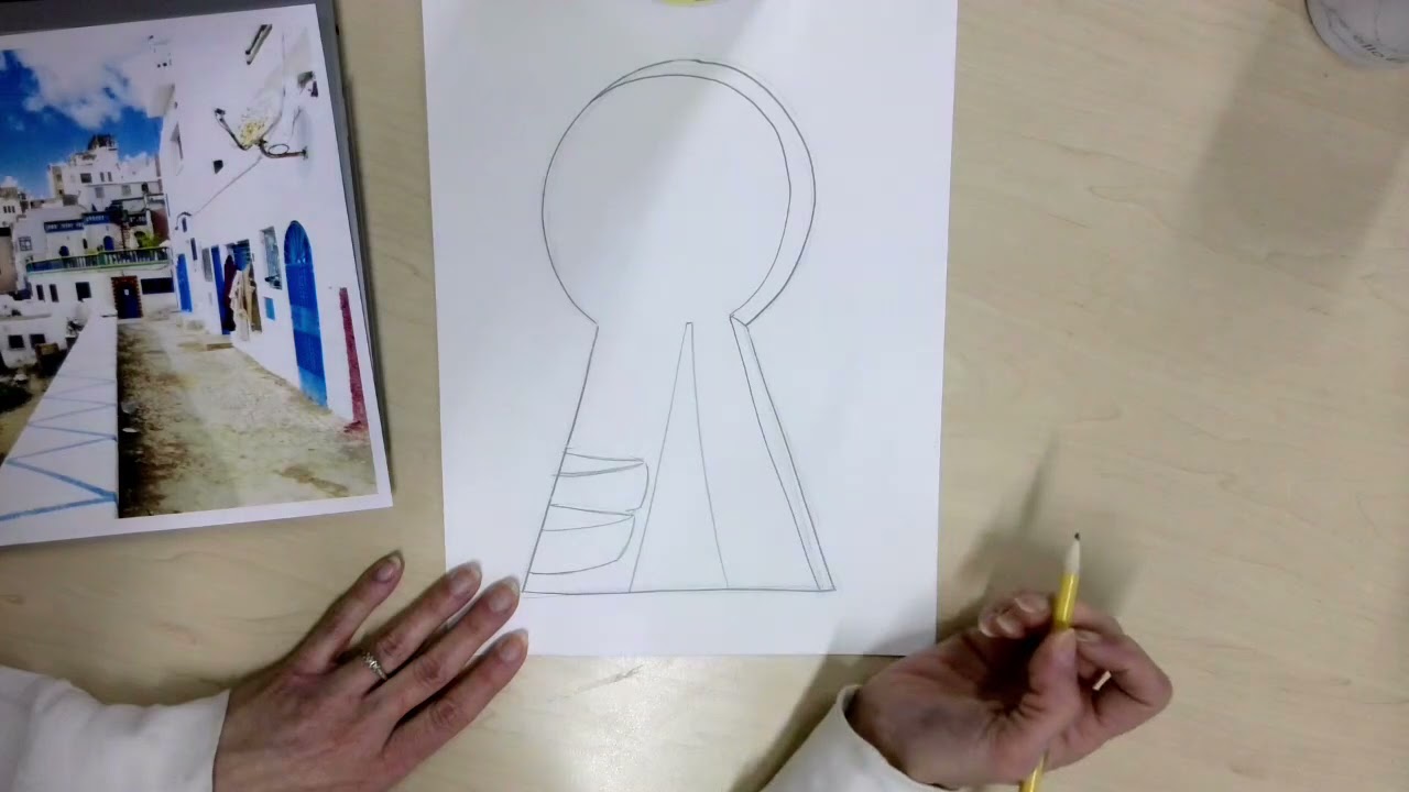 Keyhole artwork composition