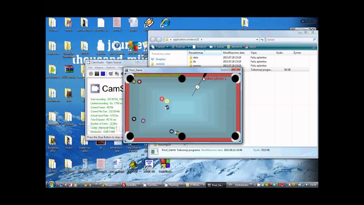 Pool game (Processing)