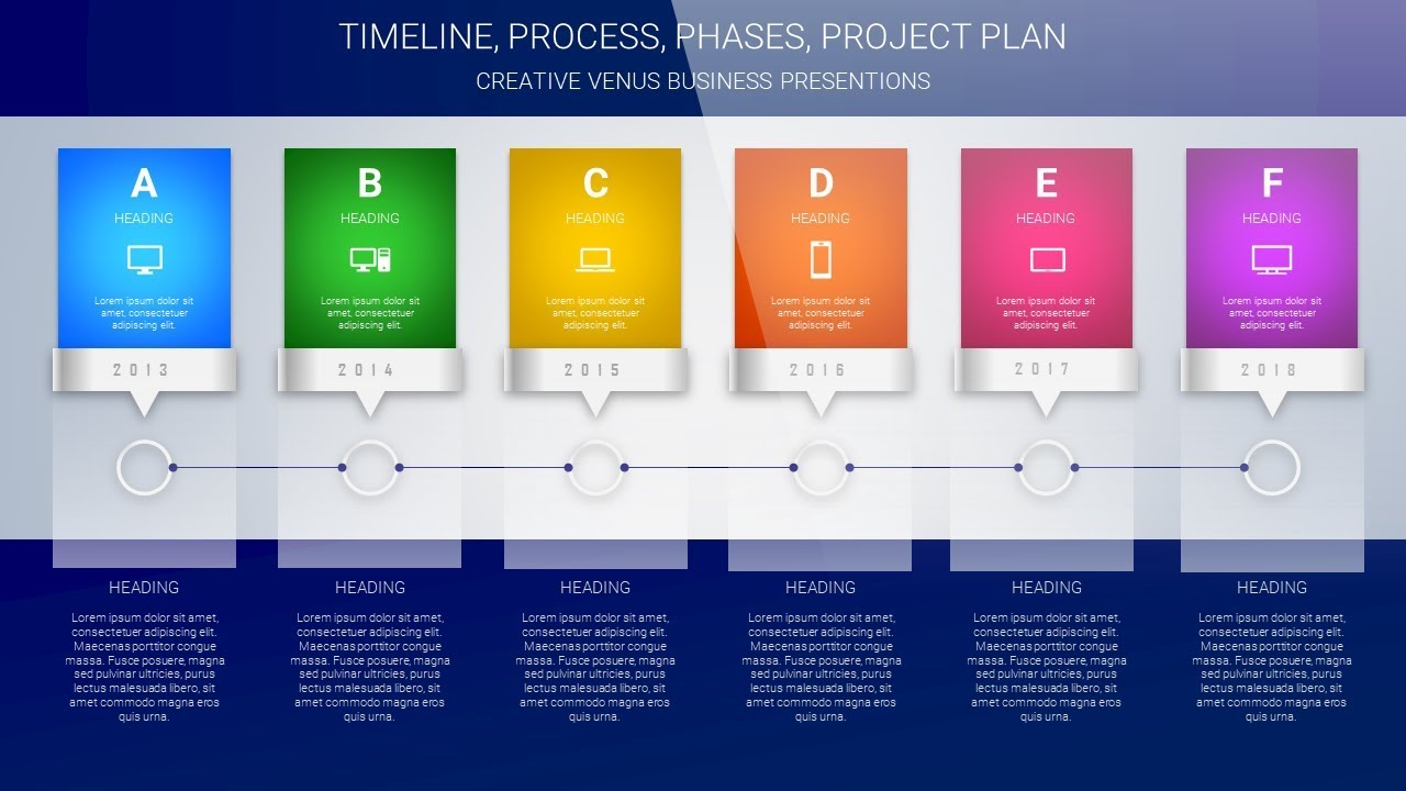 Design #Timeline, #Project Plan, #Yearly Plan, Steps, Process Infographics in Microsoft PowerPoint