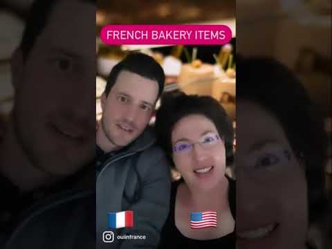Saying French bakery items in French and English #shorts