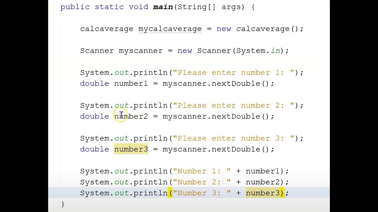 Java - Lesson #18 - Calculate Average Demo