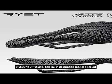 RYET 3D Printed Bicycle Saddle Ultralight Carbon Fiber Hollow Comfortable Breathable MTB G