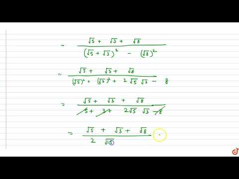 Express ` E=1/(sqrt(5)+sqrt(3)-sqrt(8))` with rational denominator