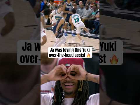 Ja Morant's reaction to Yuki's dime ๐ฅฝ