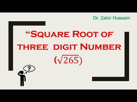 Square Root of Three Digit Number (Root 265)