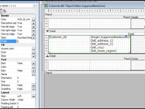 V11 Reports - More About Boxes