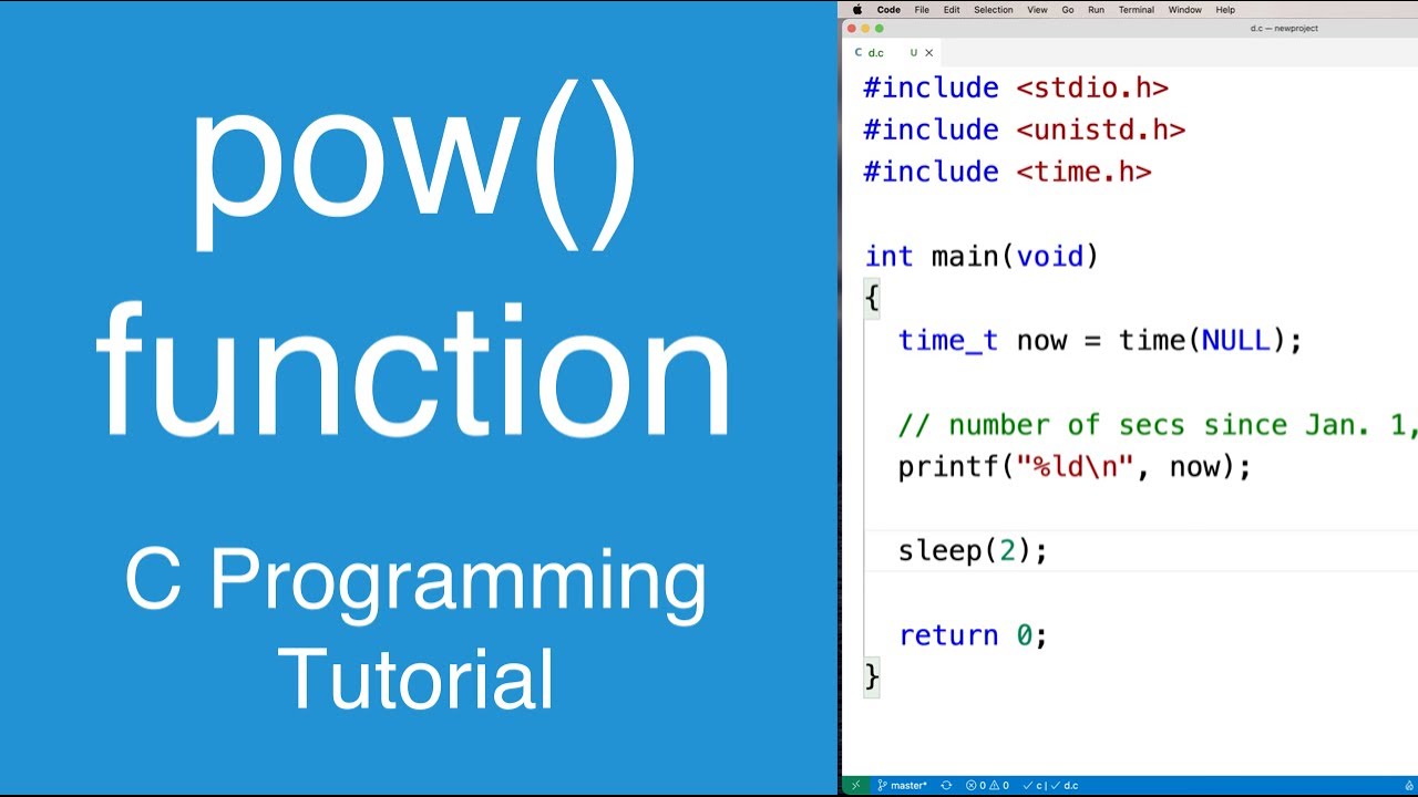 pow() function | C Programming Tutorial