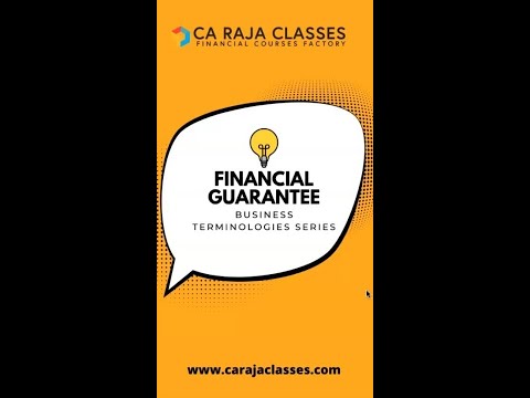 Financial Guarantee | 1 Business Terminology Everyday | CA Raja Classes