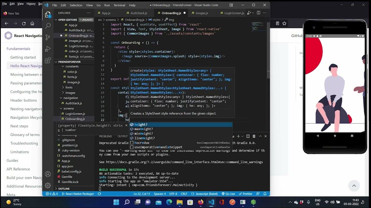 React Native Tutorial #9 - Getting Started with React Navigation 6 | Stack Navigator Tutorial