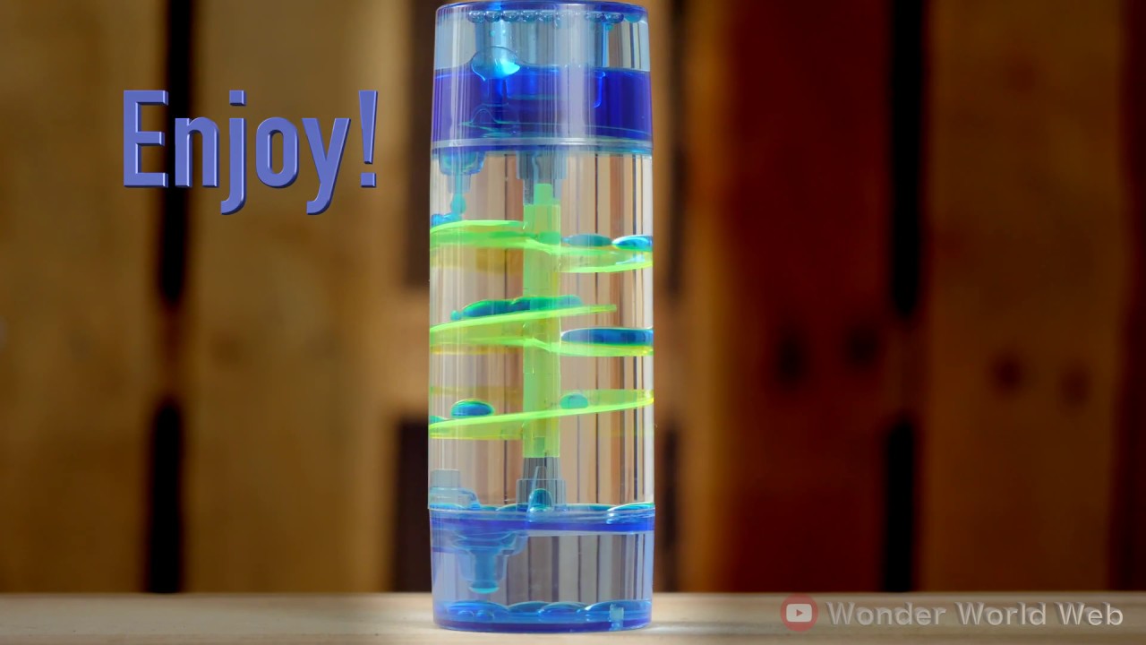 Spiral Blue Green Water Timer Desk Toy Background Screen Saver For Sleep 4K UHD 60 fps