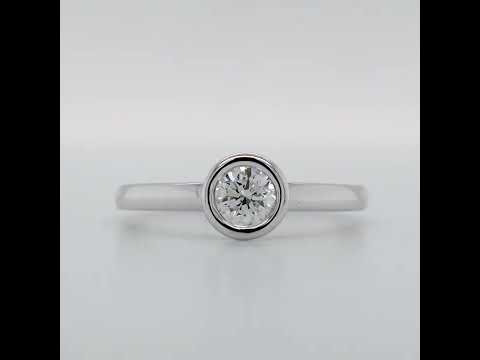 0.40 Carat bezel engagement ring