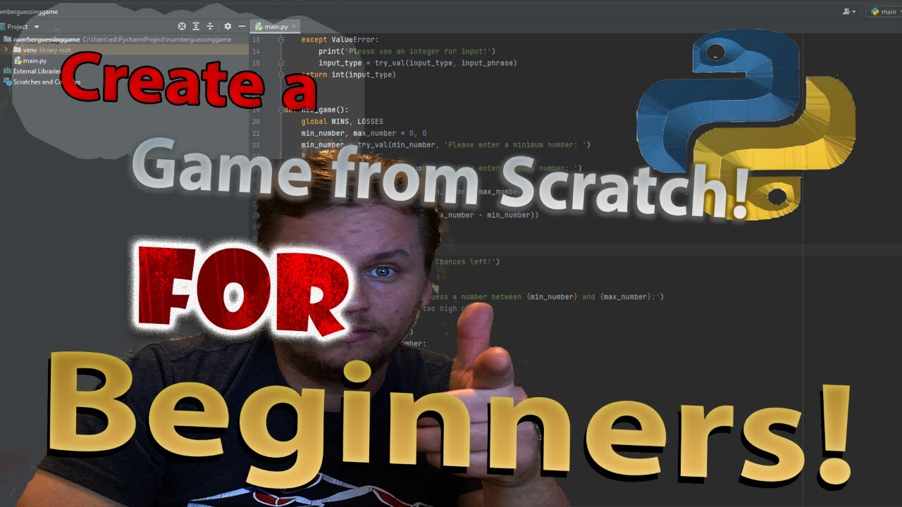 Create a number guessing game from scratch using python