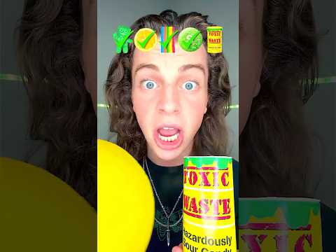 Extreme Toxic Waste Candy Challenge #shorts #sour #candy