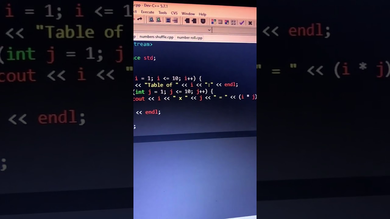 table 1 to 10 c++ #coders #codingninja #codinglife #codelife #codemasters #coding #code #coders #cpp