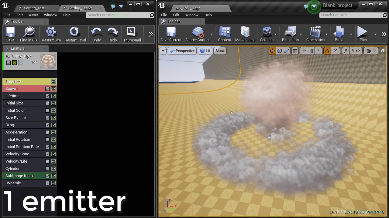 UE4 - Particle emitter sorting problem - Real Time VFX