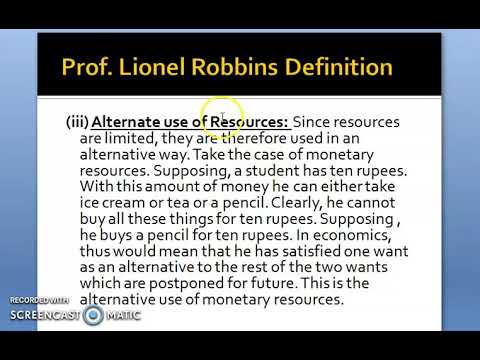 Prof. Robbins definition of economics