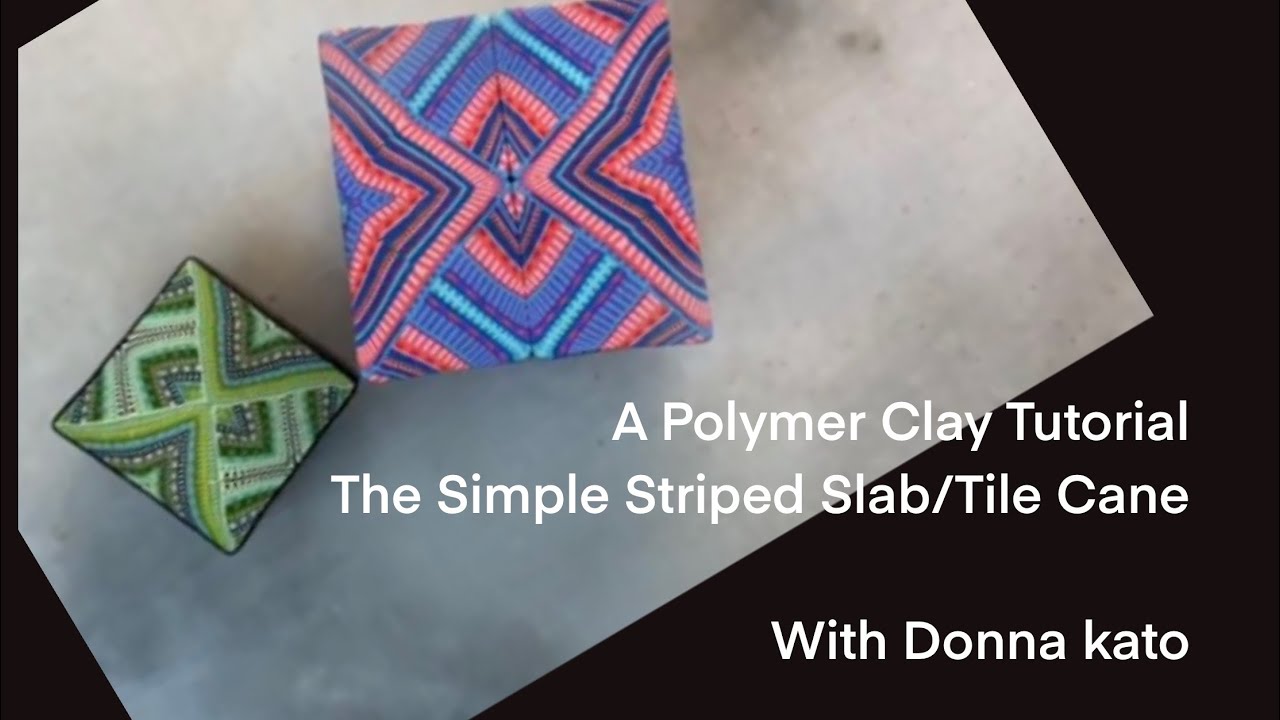 A Polymer Clay Tutorial: The Simple Striped Slab/Tile Came (reformat)