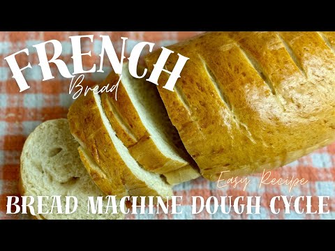 Easy French Bread Recipe 🥖 Bread Machine Dough Cycle - 5 Ingredients - Homemade Baguette #recipe