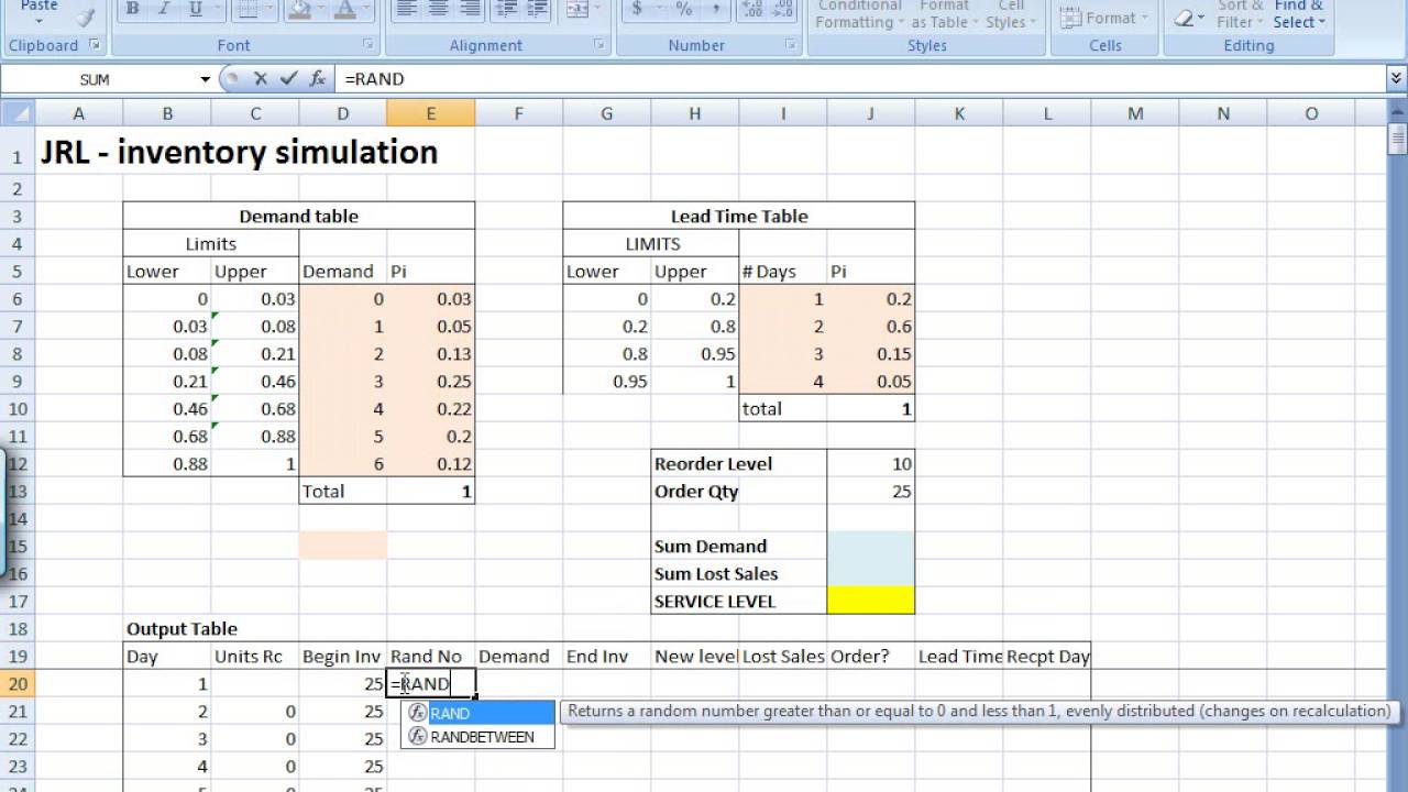 Inventory Simulation VideoTutorial