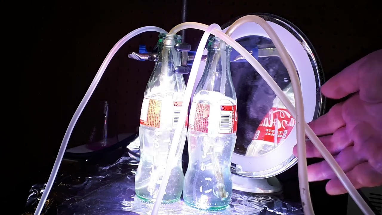 Algae bioreactor simple setup.