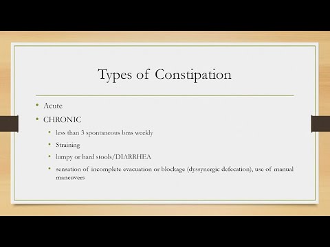 Constipation: Not Just Prune Juice and Colace