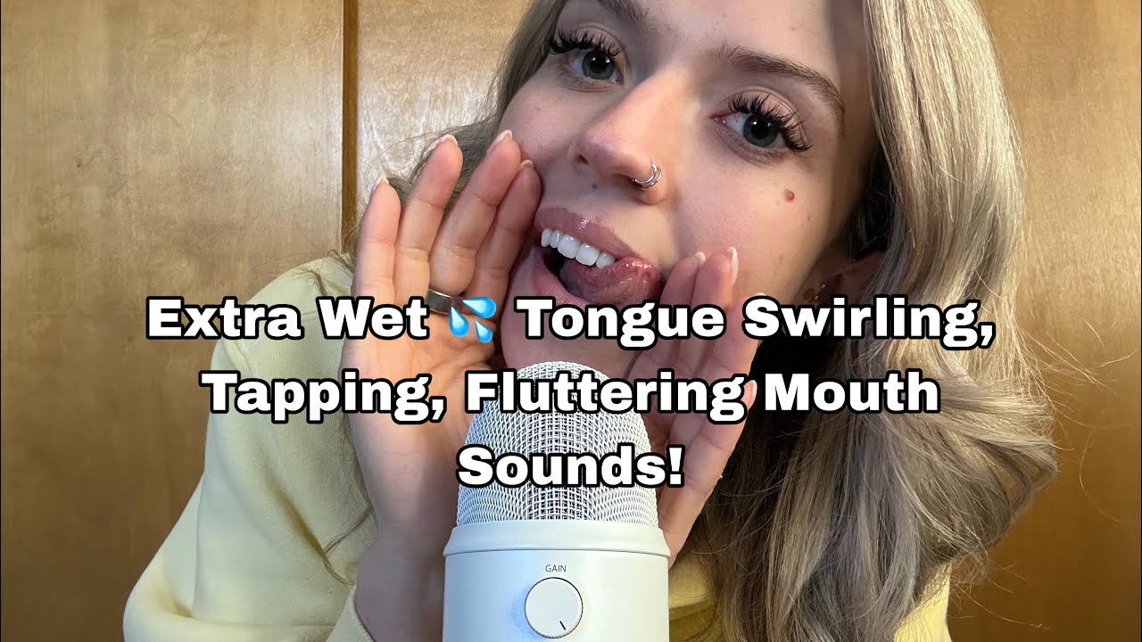 ASMR| Wet Tongue Tapping, Swirling, & Fluttering Mouth Sounds! + Inaudible Whispered Rambles 