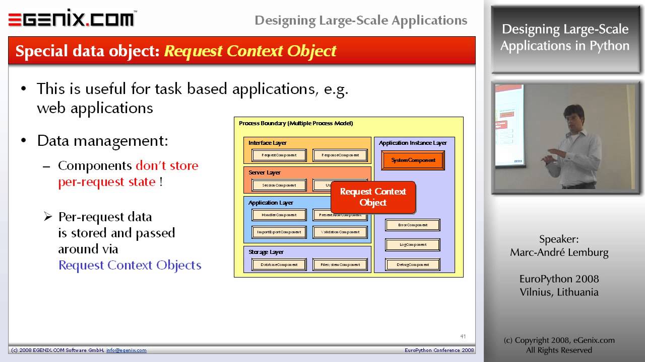 EuroPython 2008: Designing Large-Scale Applications in Python