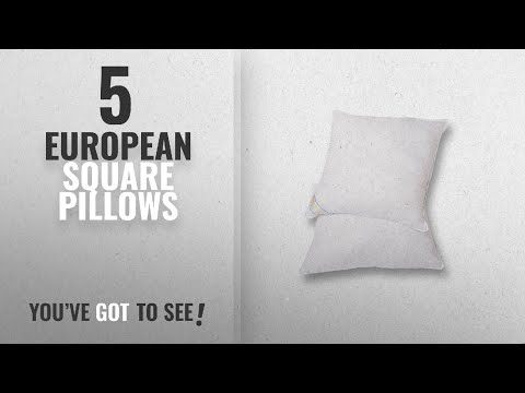 Top 10 European Square Pillows [2018]: Set of 2 Beauty Sleep Premium Hypoallergenic Down Alternative