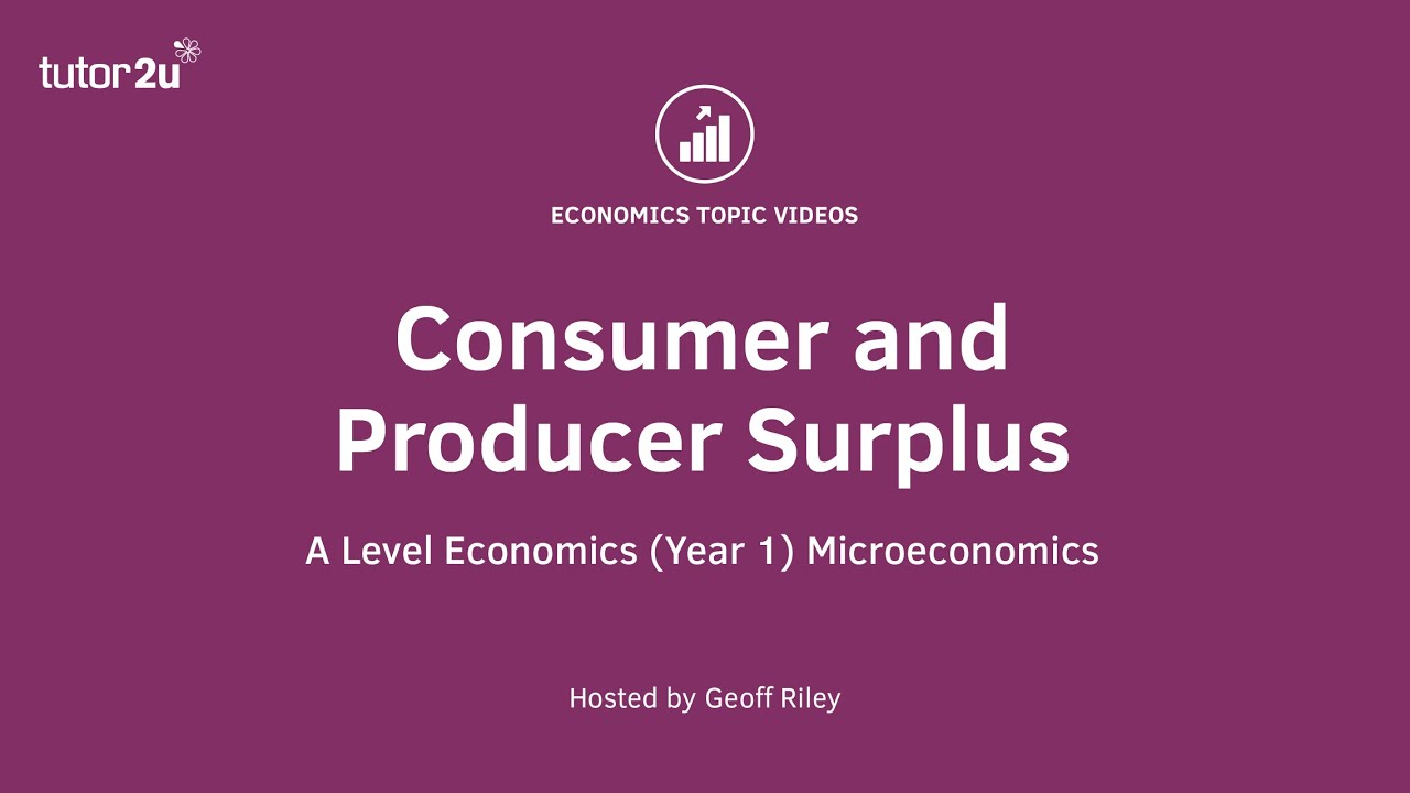 Consumer and Producer Surplus I A Level and IB Economics