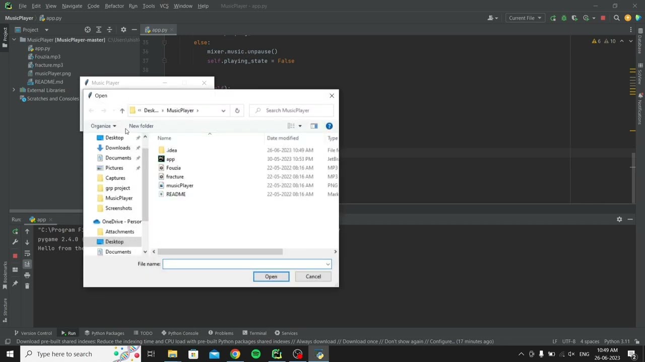 Python Music Player | Github Code in description |