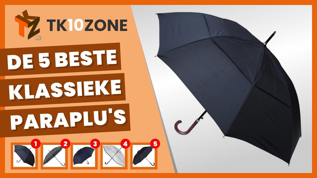 De 5 beste klassieke regenparaplu's