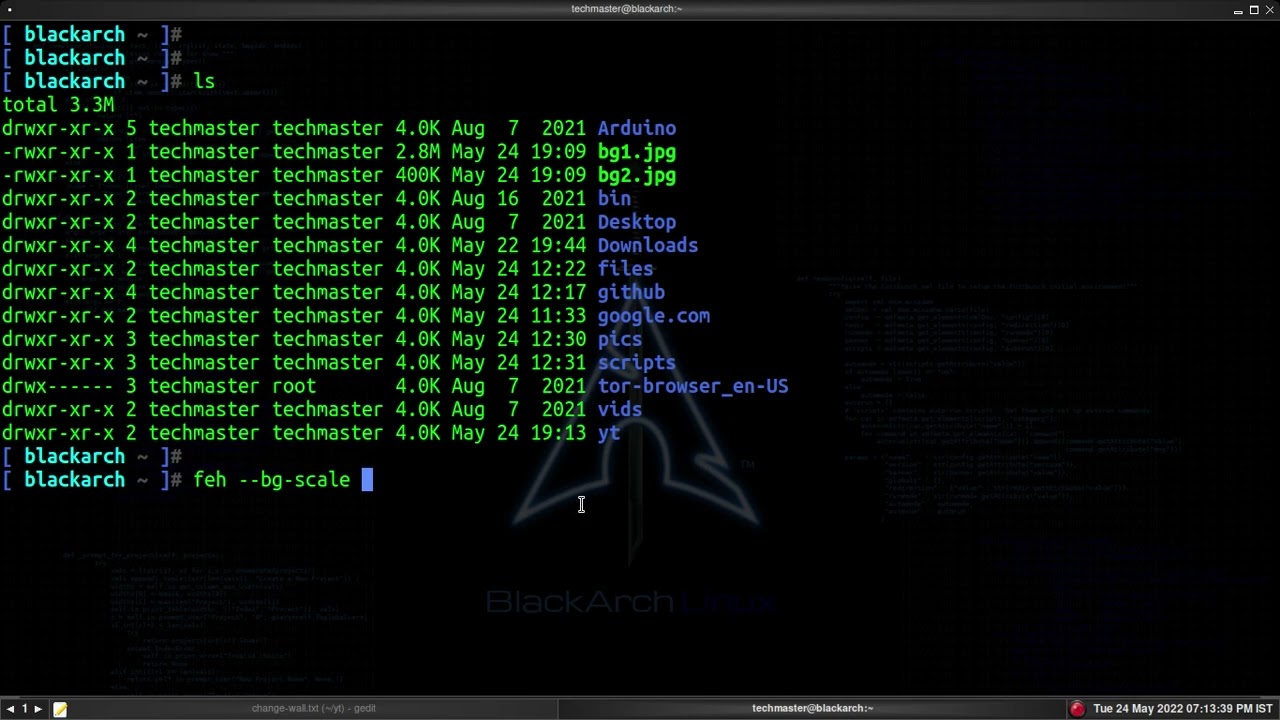 How to change wallpaper in Blackarch Linux