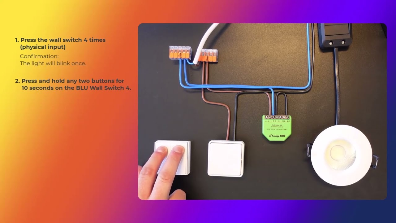 Shelly Remote Control - Simple wireless lighting control - Pairing with physical input