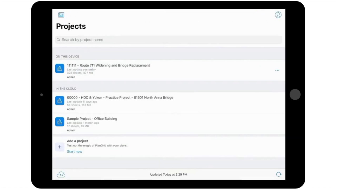 PlanGrid: The Navigation Toolbar